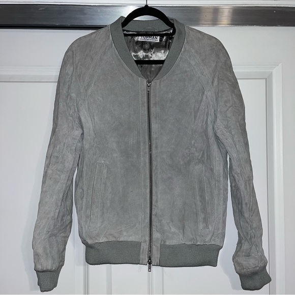 Topman | Jackets & Coats | Topman Light Gray Suede Bomber Jacket | Poshmark